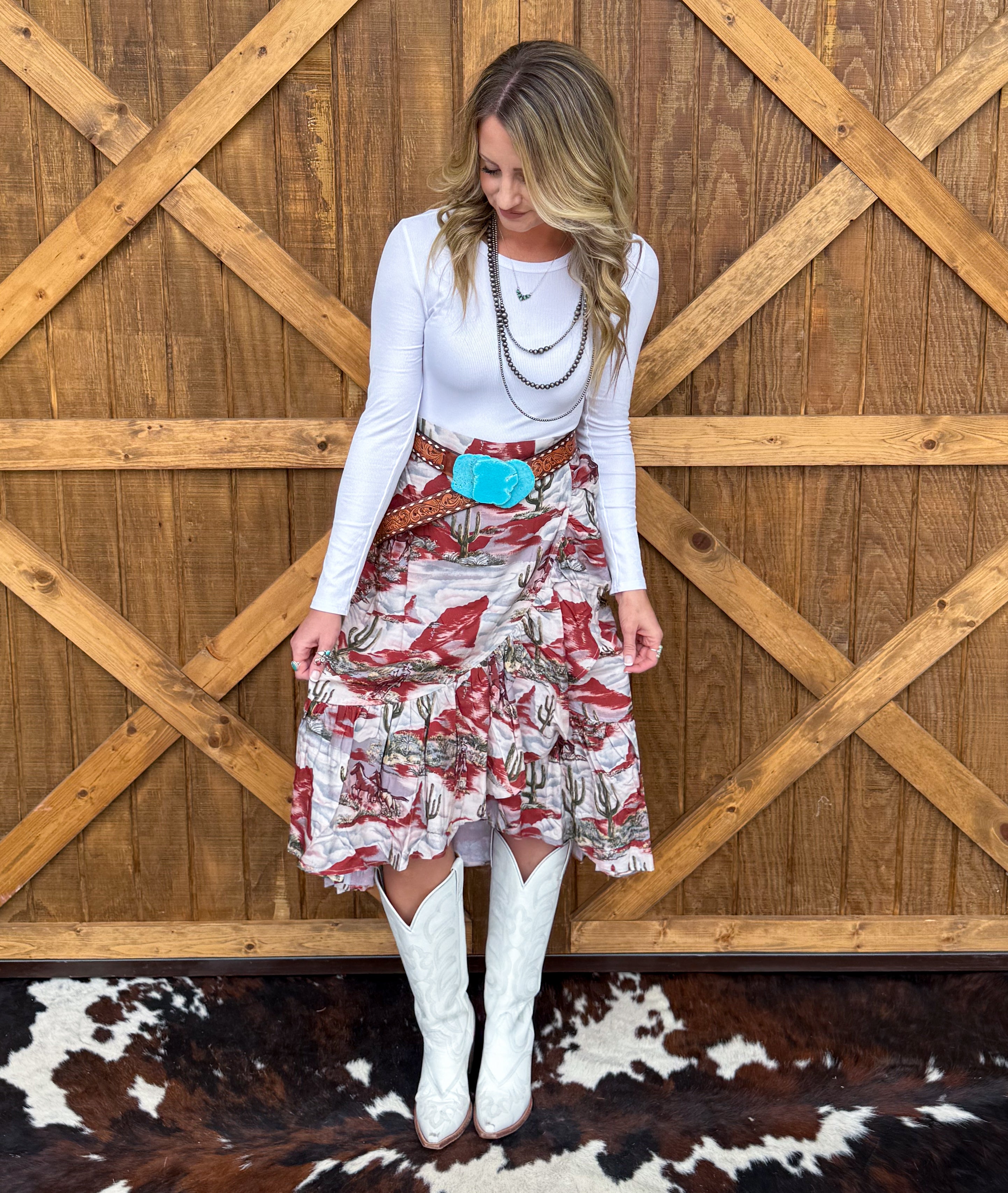 Desert Dreamin’ Ruffle Skirt – The Rustic C Boutique