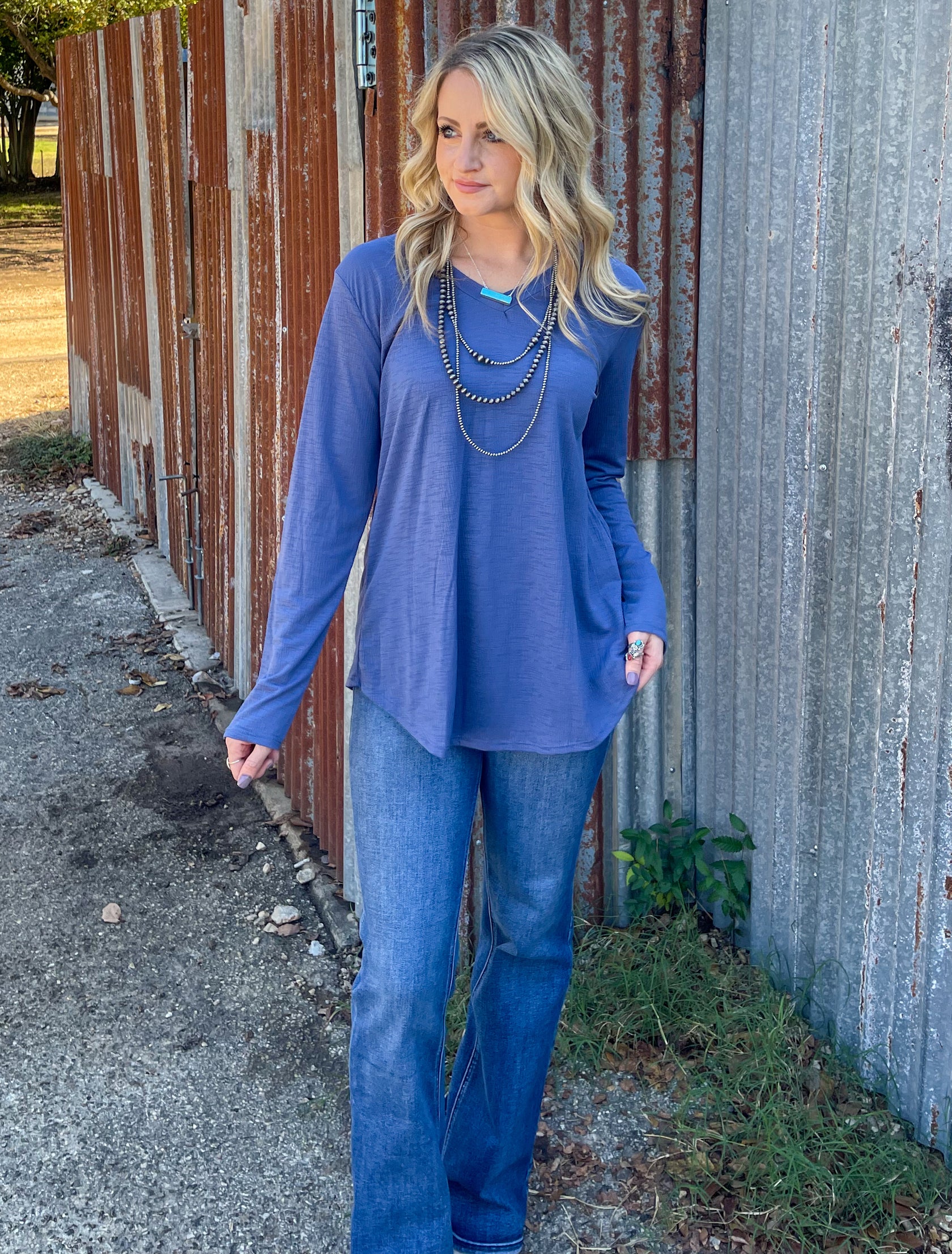 Back to Basics Top *Denim – The Rustic C Boutique