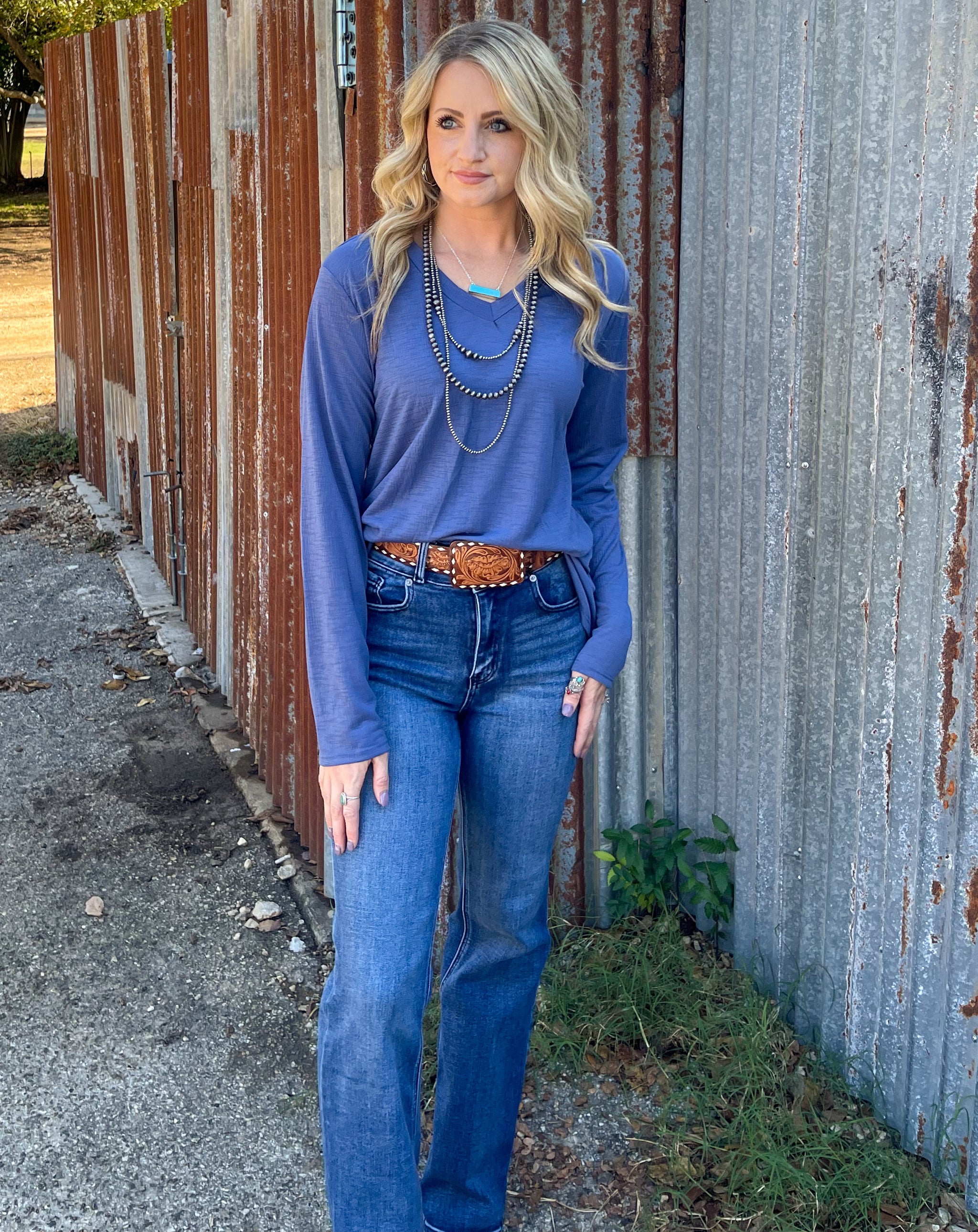 Back to Basics Top *Denim – The Rustic C Boutique