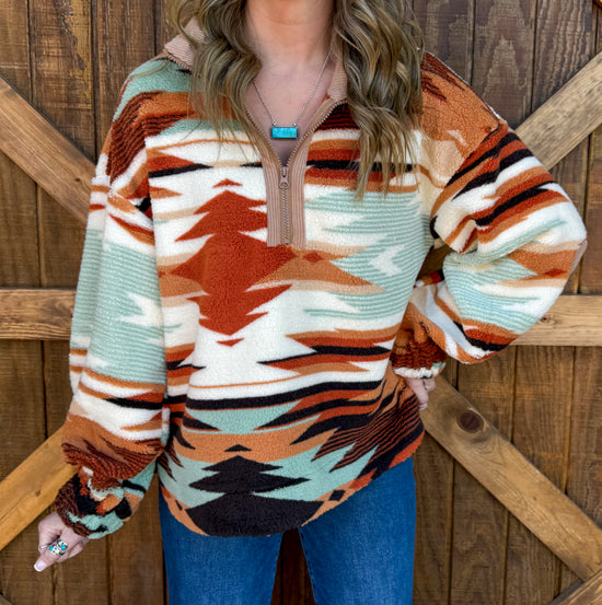 Get Western Pullover *Mint – The Rustic C Boutique